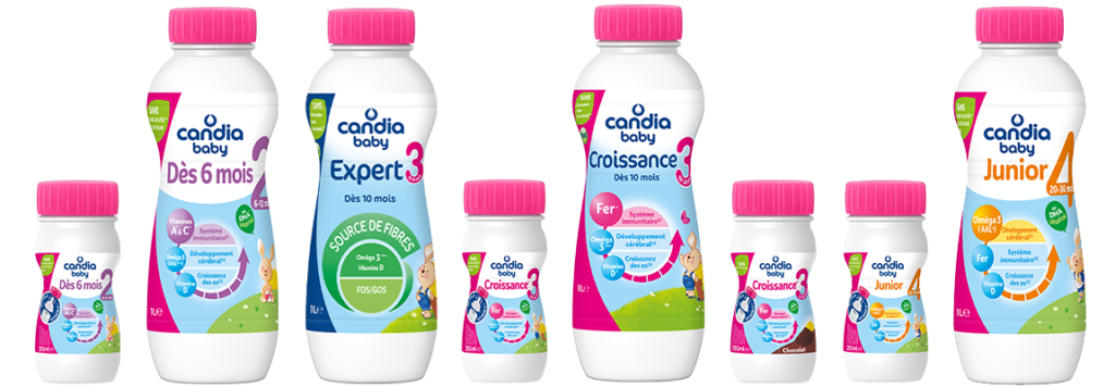 Candia Baby : lait bébé en bouteille à partir de 6 mois